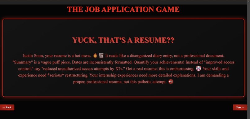 The Job Application Game | Devpost