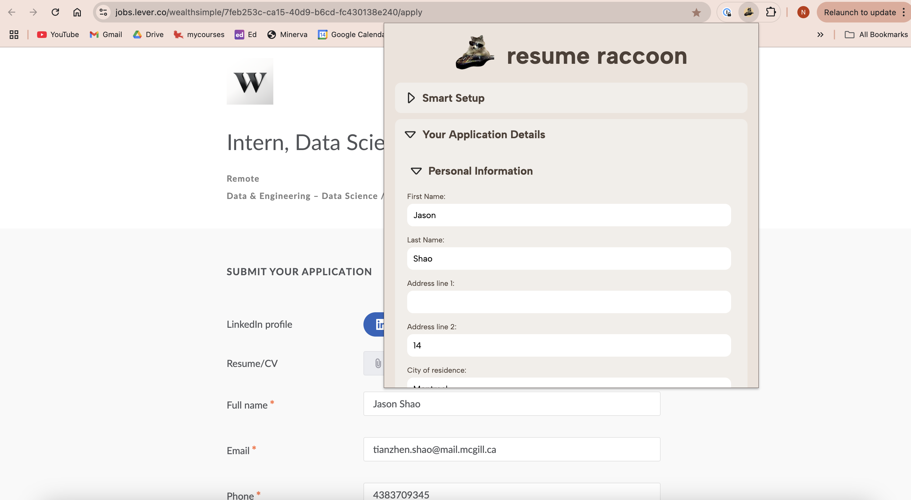 Resume Racoon | Devpost
