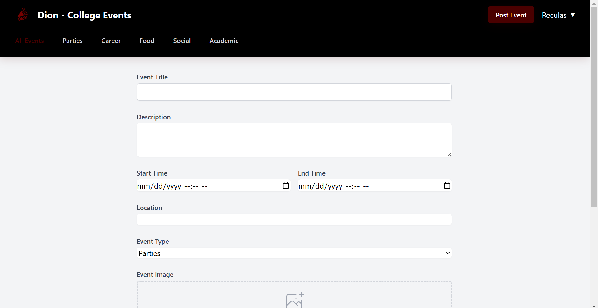 Dion - College Events | Devpost