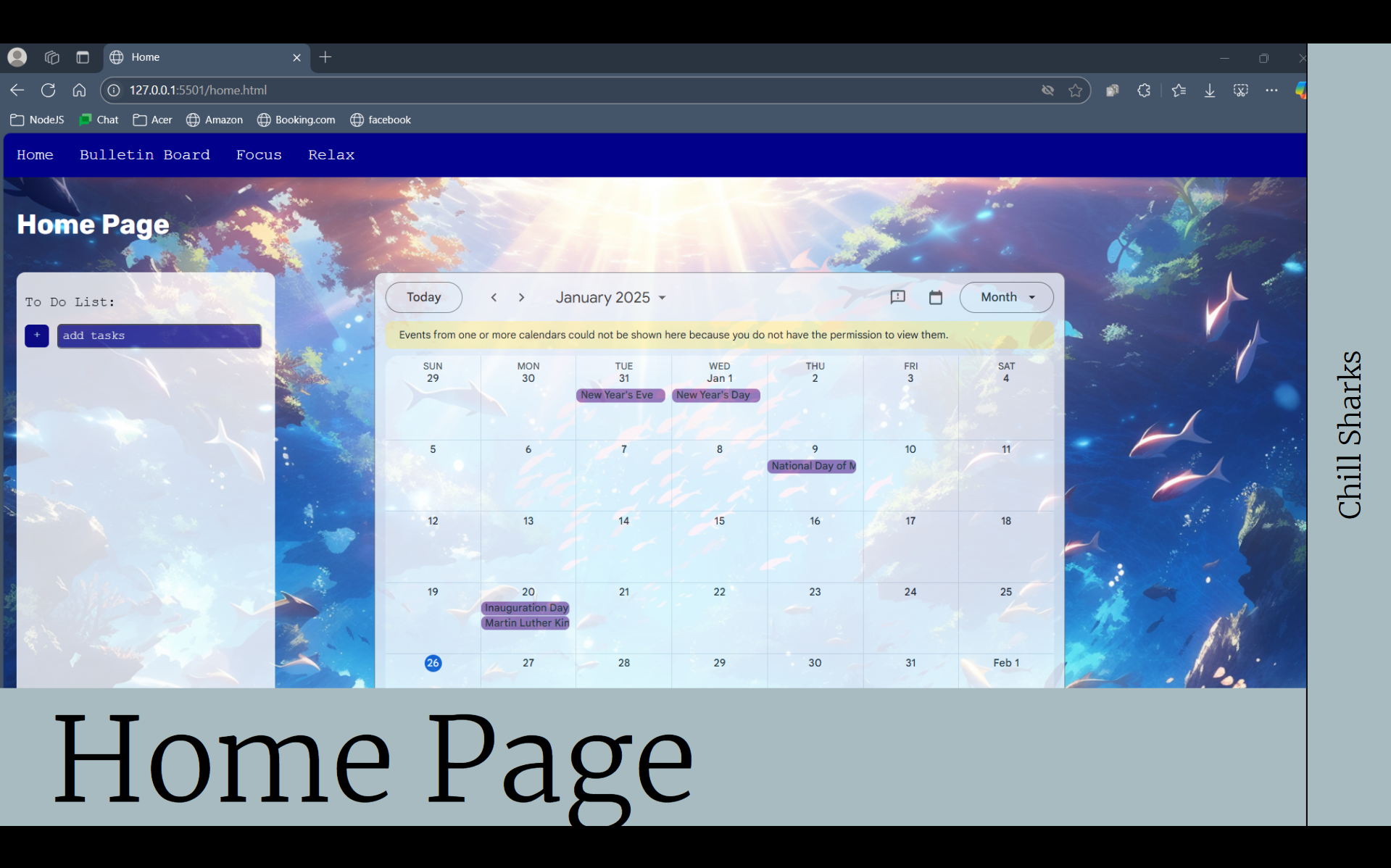Chill Sharks Productivity Center | Devpost