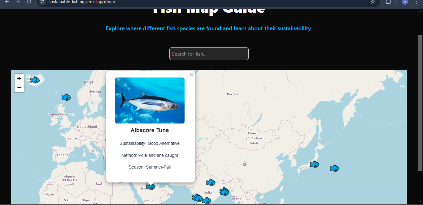 Sustainable Fishing Practice App | Devpost