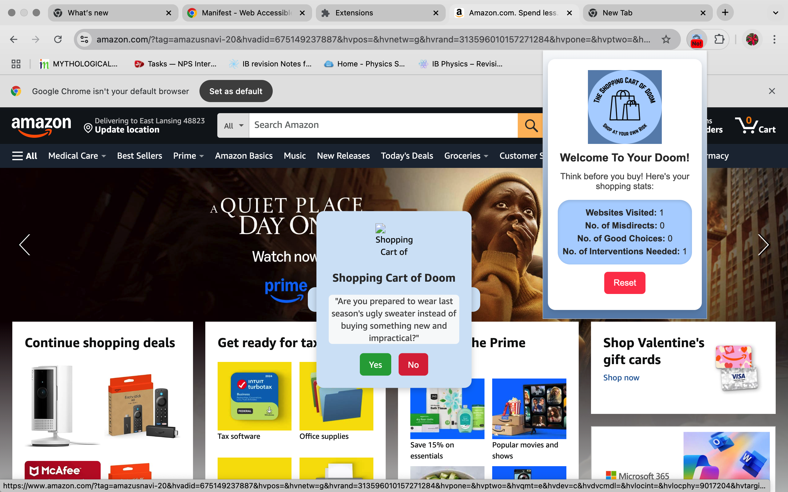 The Shopping Cart of Doom | Devpost