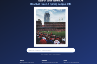 Challenge 1: MLB Search App using Vertex AI Agent Builder | Devpost
