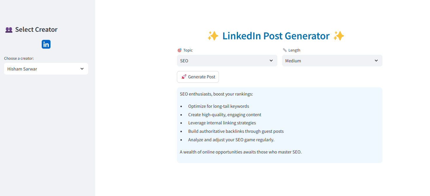LinkedIn-Posts-Generator | Devpost