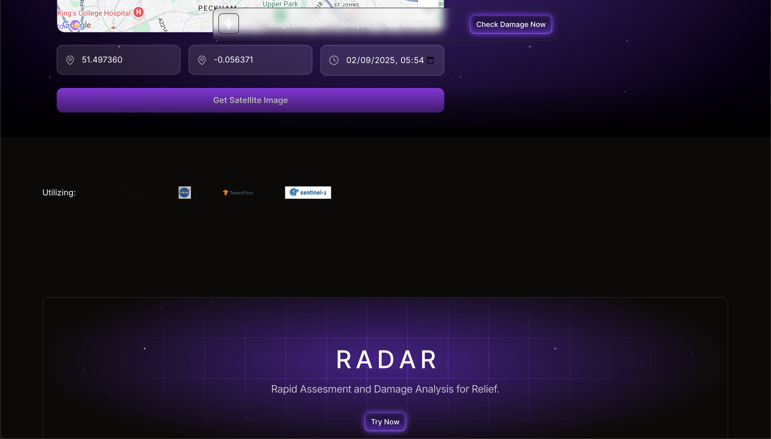 RADAR: Rapid Assesment and Damage Analysis for Relief | Devpost