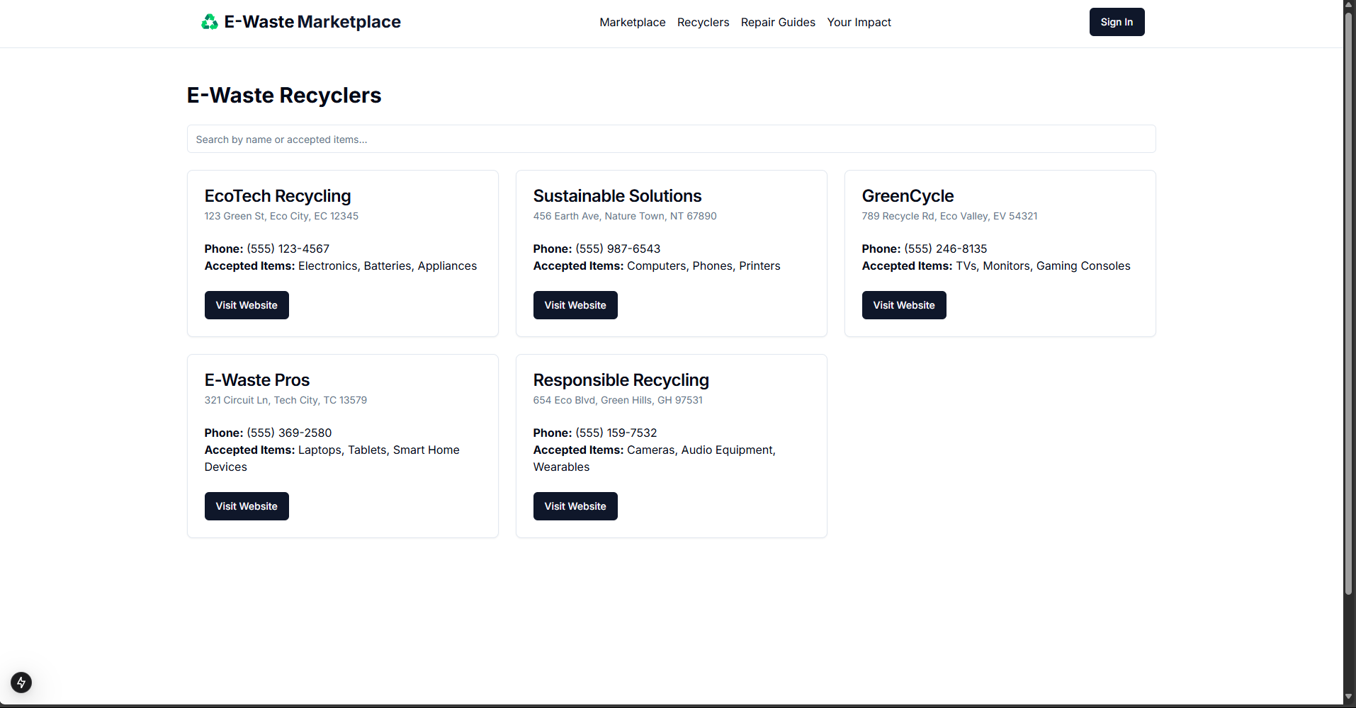 e-waste-marketplace | Devpost