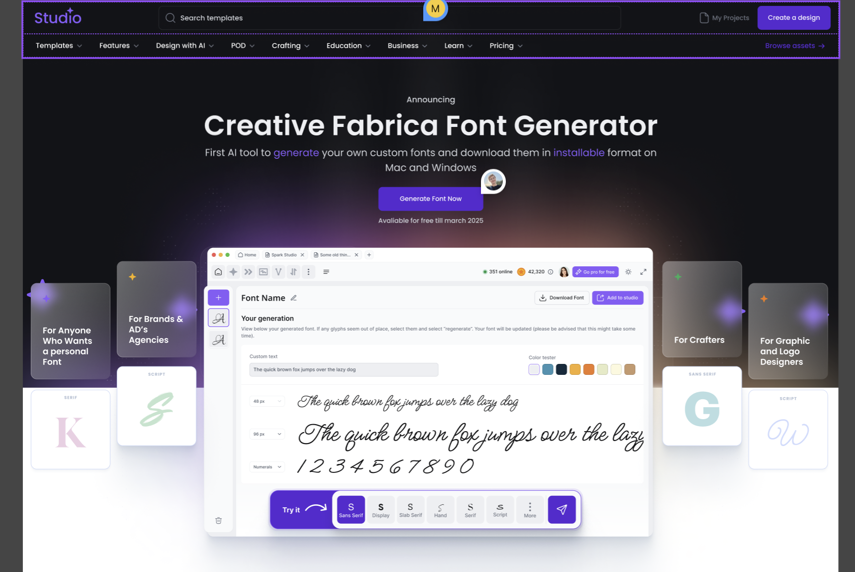 Creative Fabrica Font Generator | Devpost