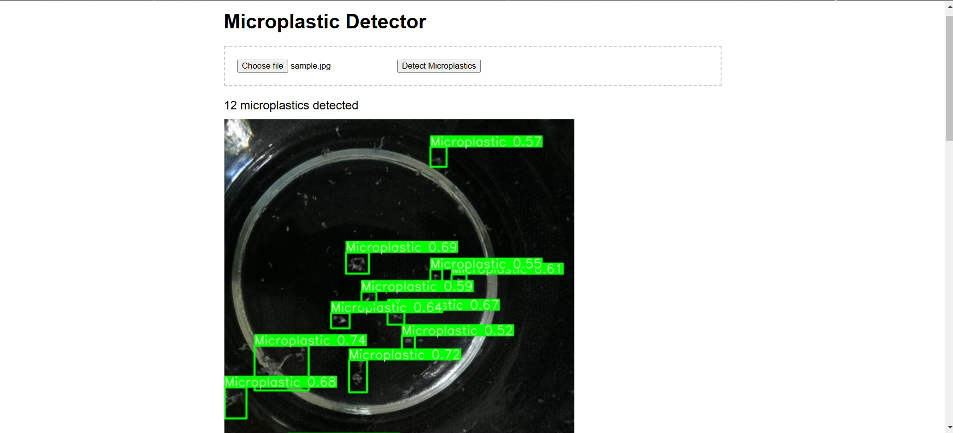 Microplastic Detection Using Yolov5 Devpost 7018