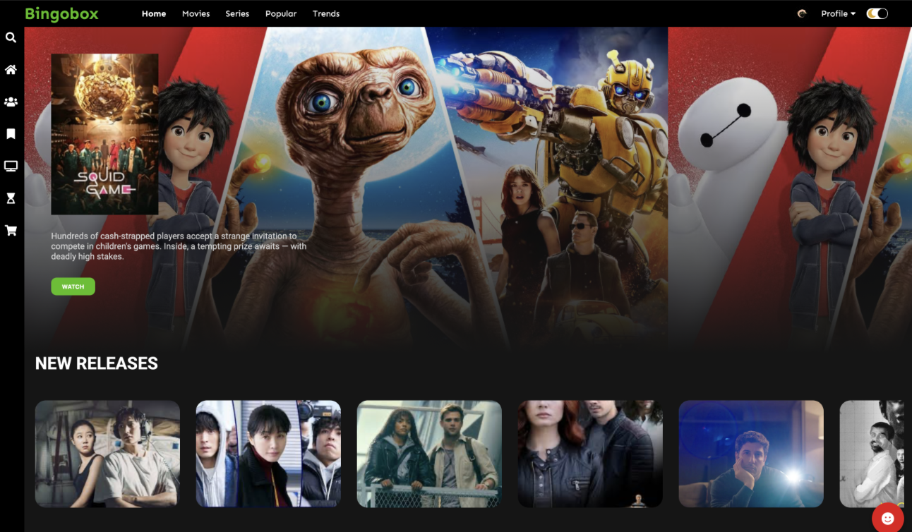 Bingo Box -a movie streaming web | Devpost