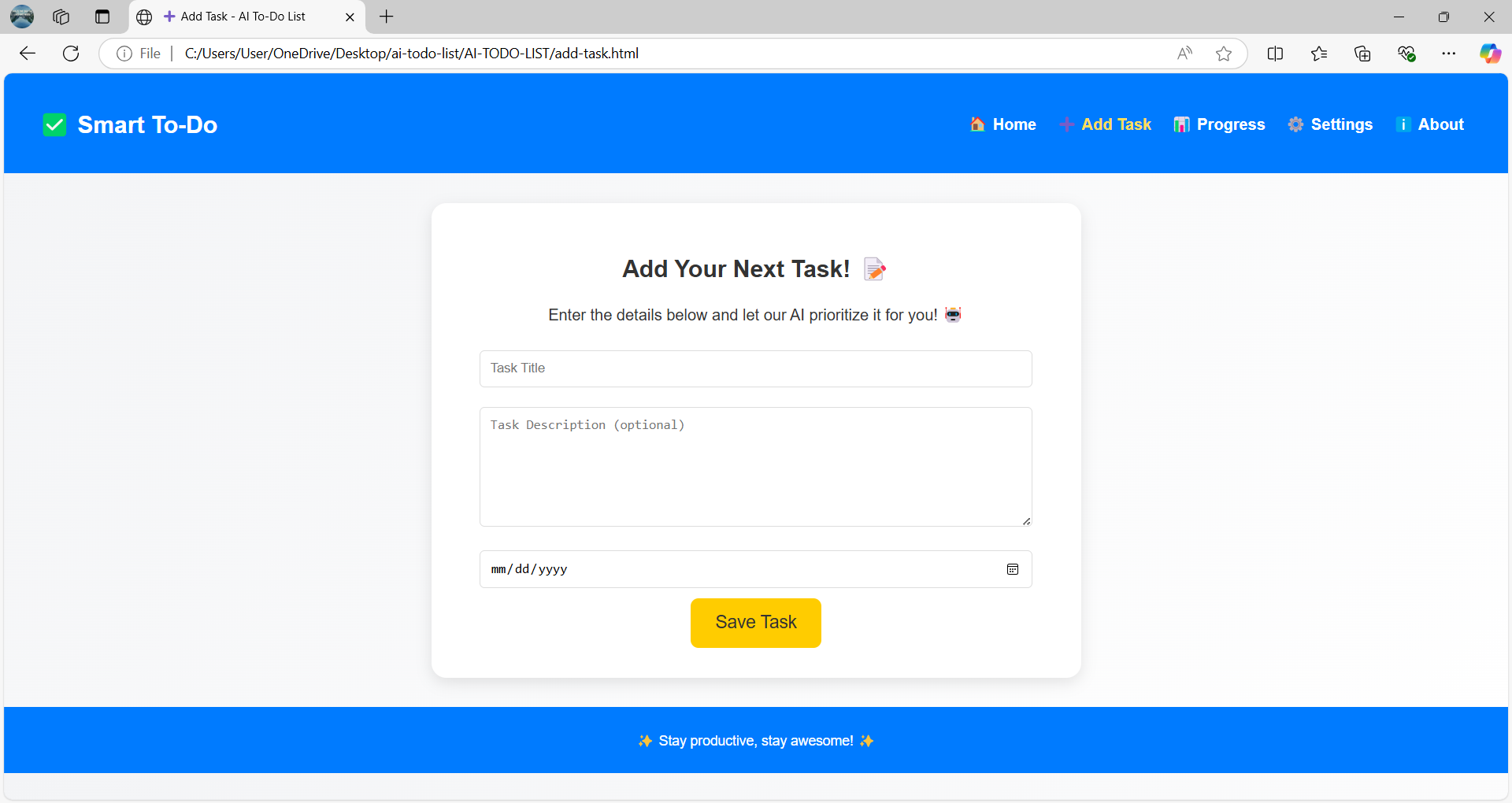 AI-Powered To-Do List with Smart Suggestions | Devpost
