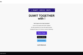 Table 30: DUWIT Together | Devpost