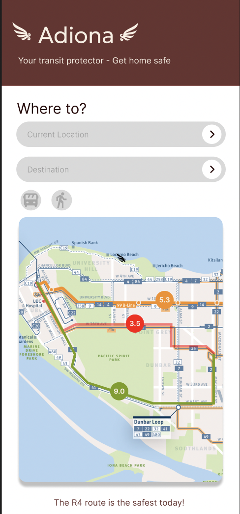 Adiona - Safe travels | Devpost