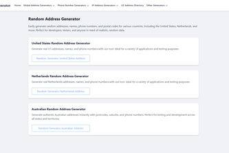 Random Netherlands Address Generator | Devpost