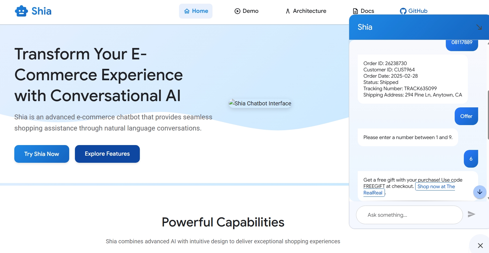 Shia E-Commerce Chatbot | Devpost