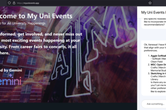 My Uni Events App | Devpost