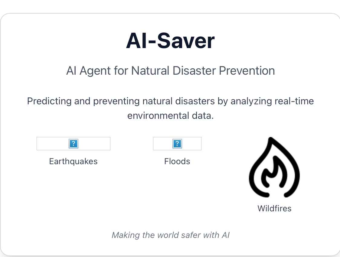 AI-Saver - AI Agent for Natural Disaster Prevention | Devpost