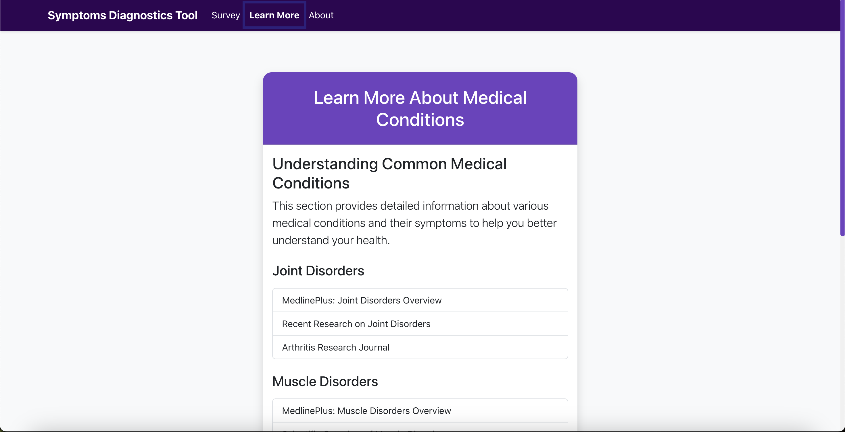 Skeletal, Muscular, and Joint Disease Diagnostics Tool | Devpost
