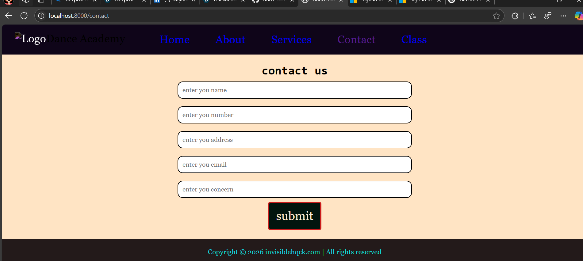 Dance website | Devpost