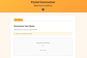 Pocket Summarizer | Devpost