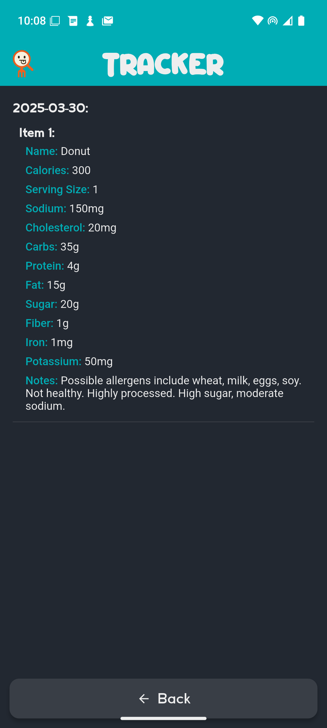 Yummalyzer - The Food Analyzer | Devpost