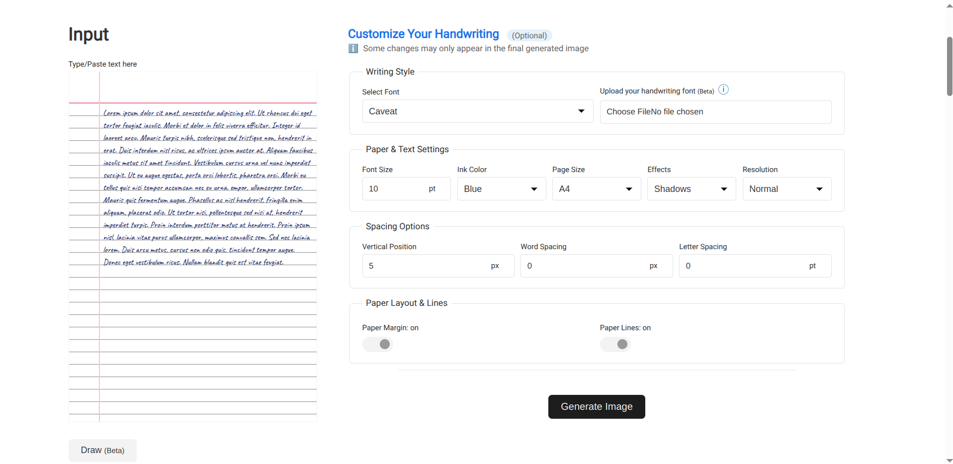 Text To Handwriting Converter | Devpost