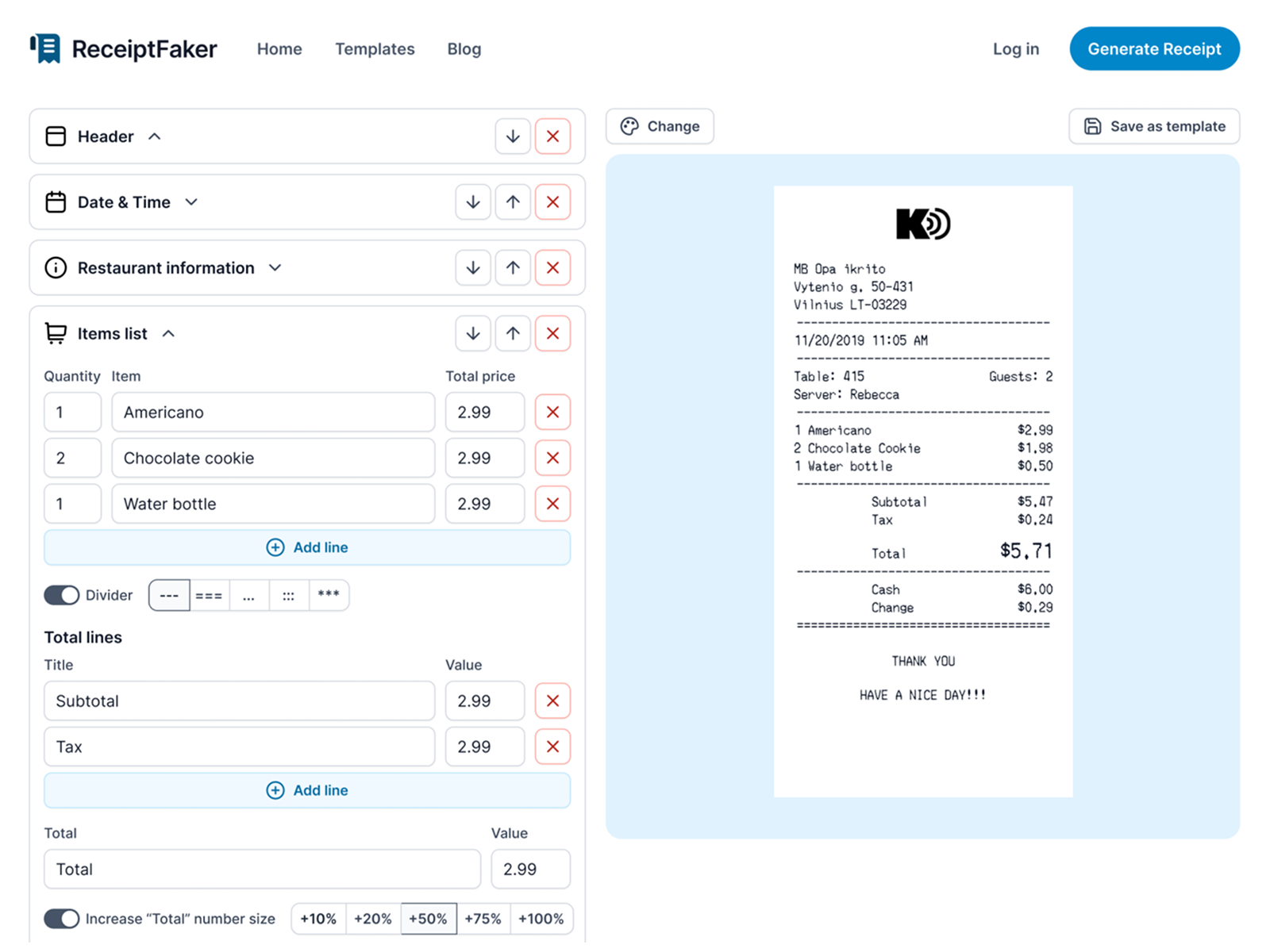 Receipt Faker | Devpost