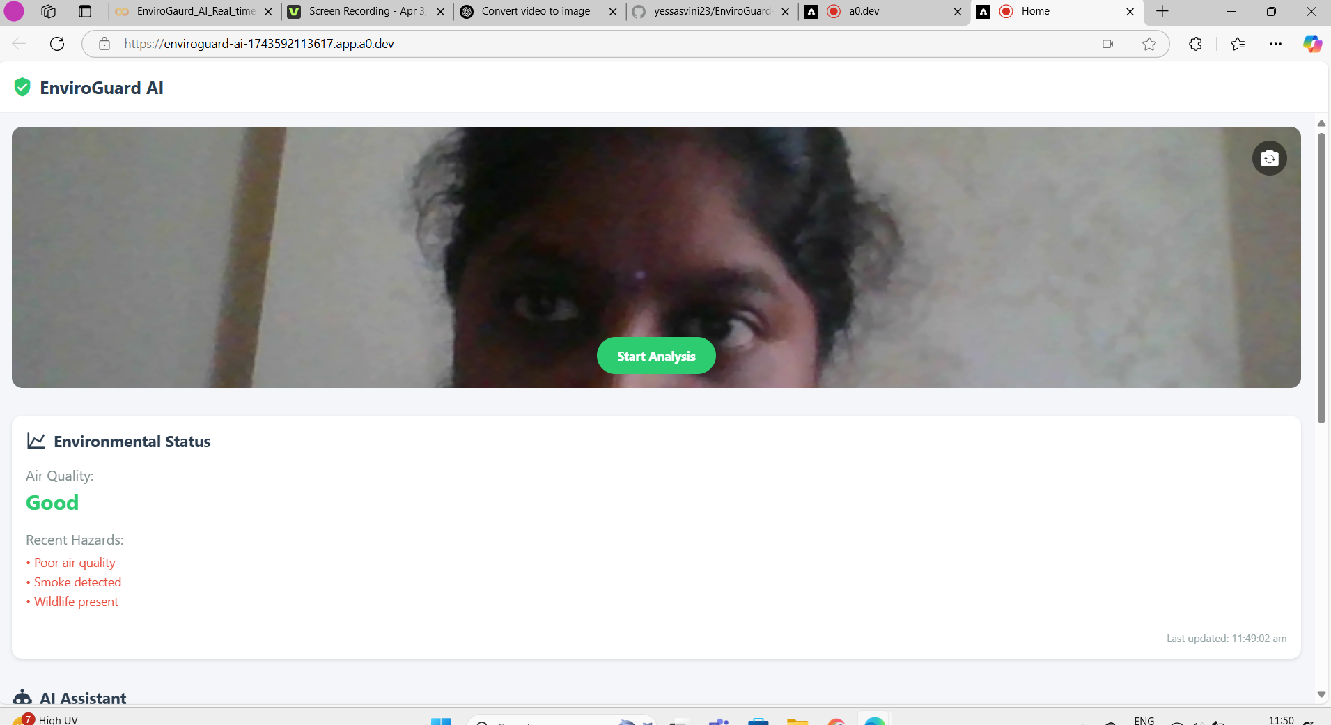 EnviroGuard AI – Real-time Hazard Detection & AI Assistant | Devpost