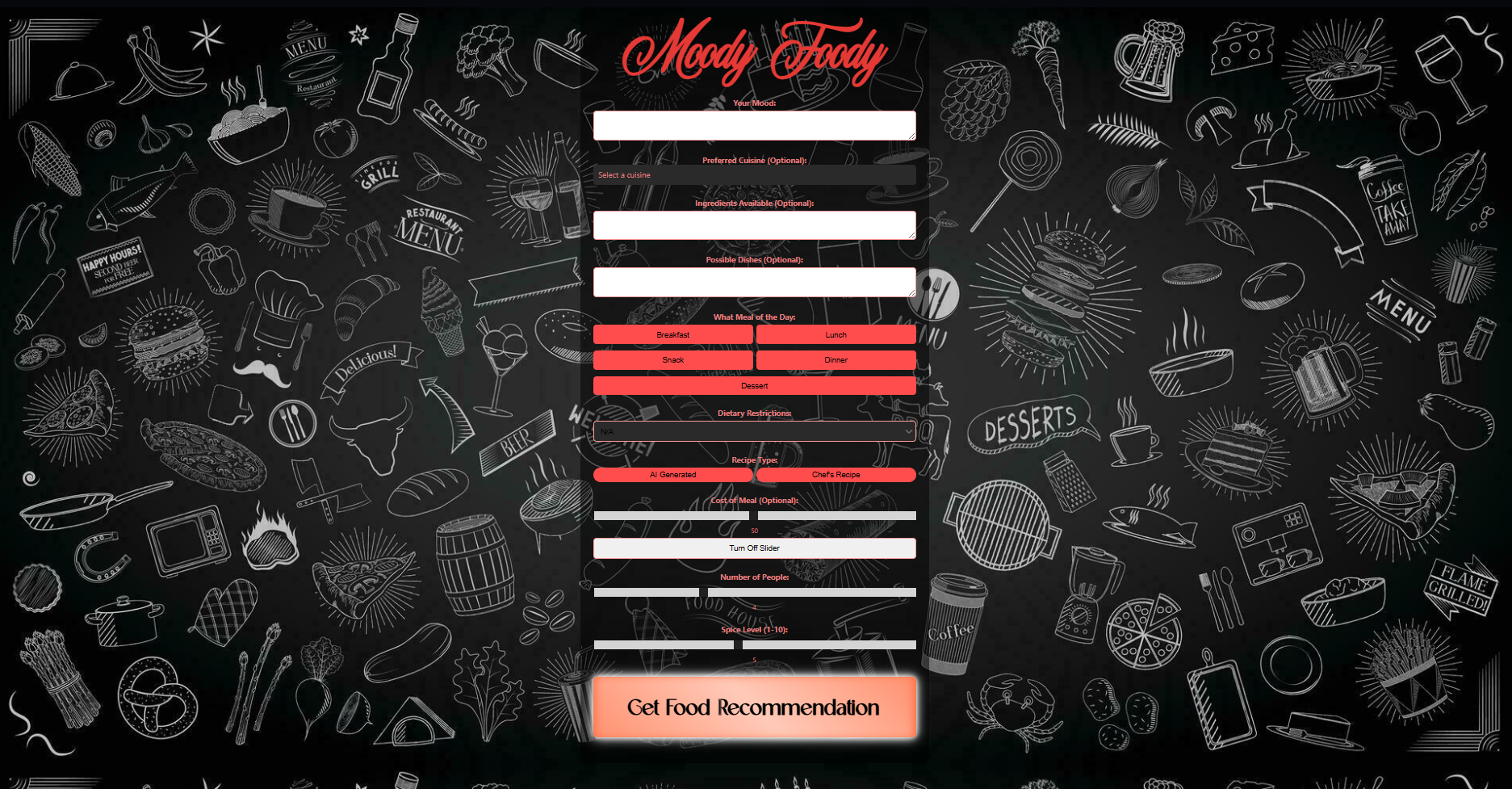 Moody Foody | Devpost