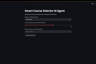 Smart Course Selector AI Agent | Devpost