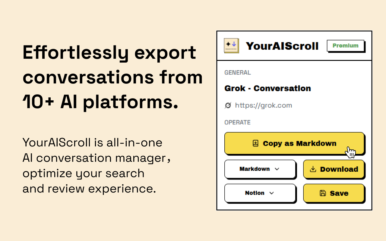 YourAIScroll - AI Chat History Exporter | Devpost
