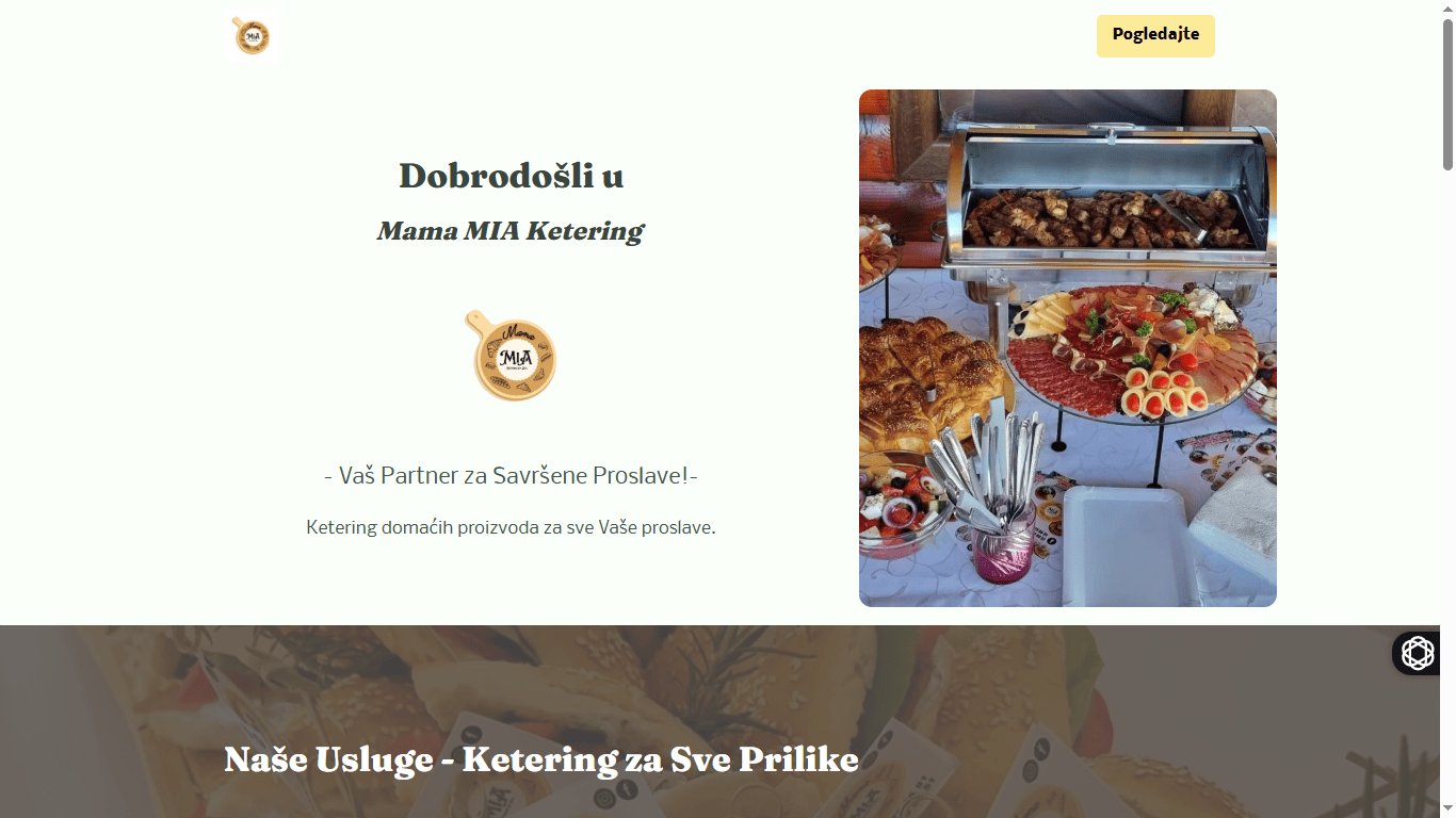 Mama MIA – Catering Service Website | Devpost