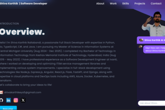Port3D: Shiva Karthik's AI-Powered Portfolio | Devpost