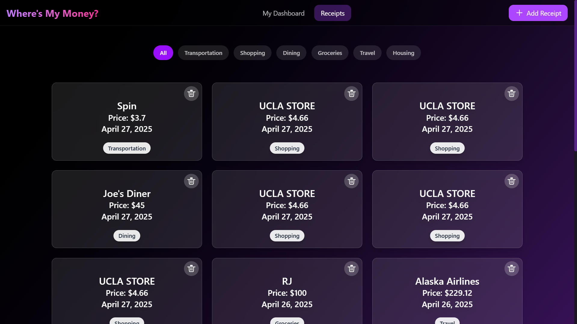 Where's My Money? | Devpost