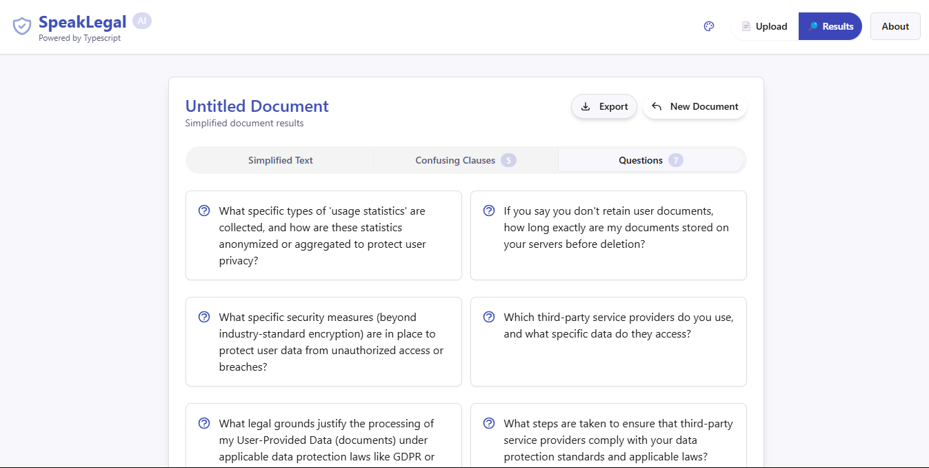Speak Legal | Devpost