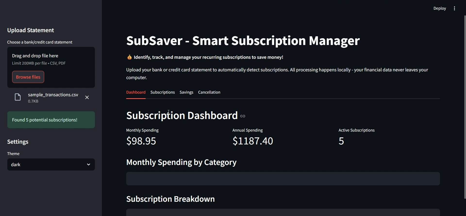 SubSaver | Devpost