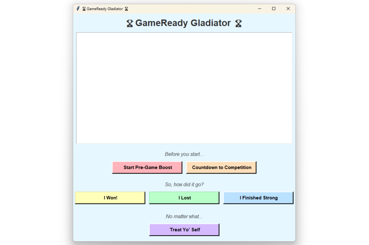 GameReady Gladiator Coach | Devpost