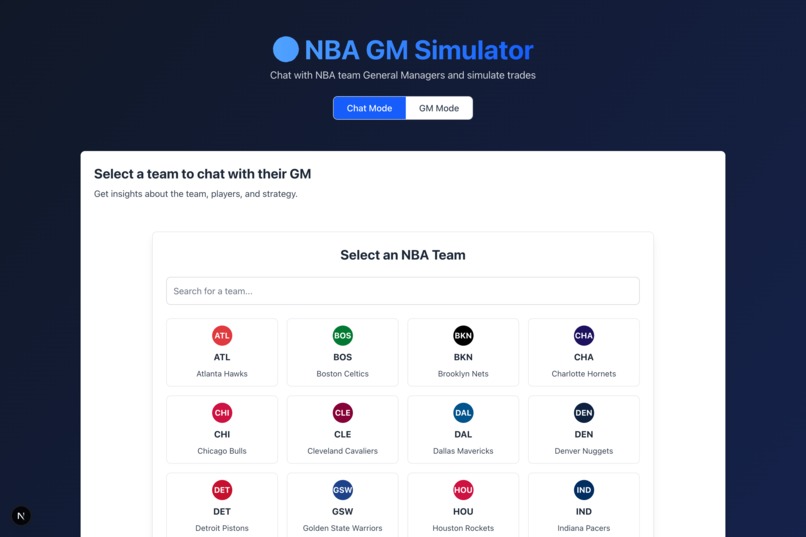 NBA GM Simulator | Devpost