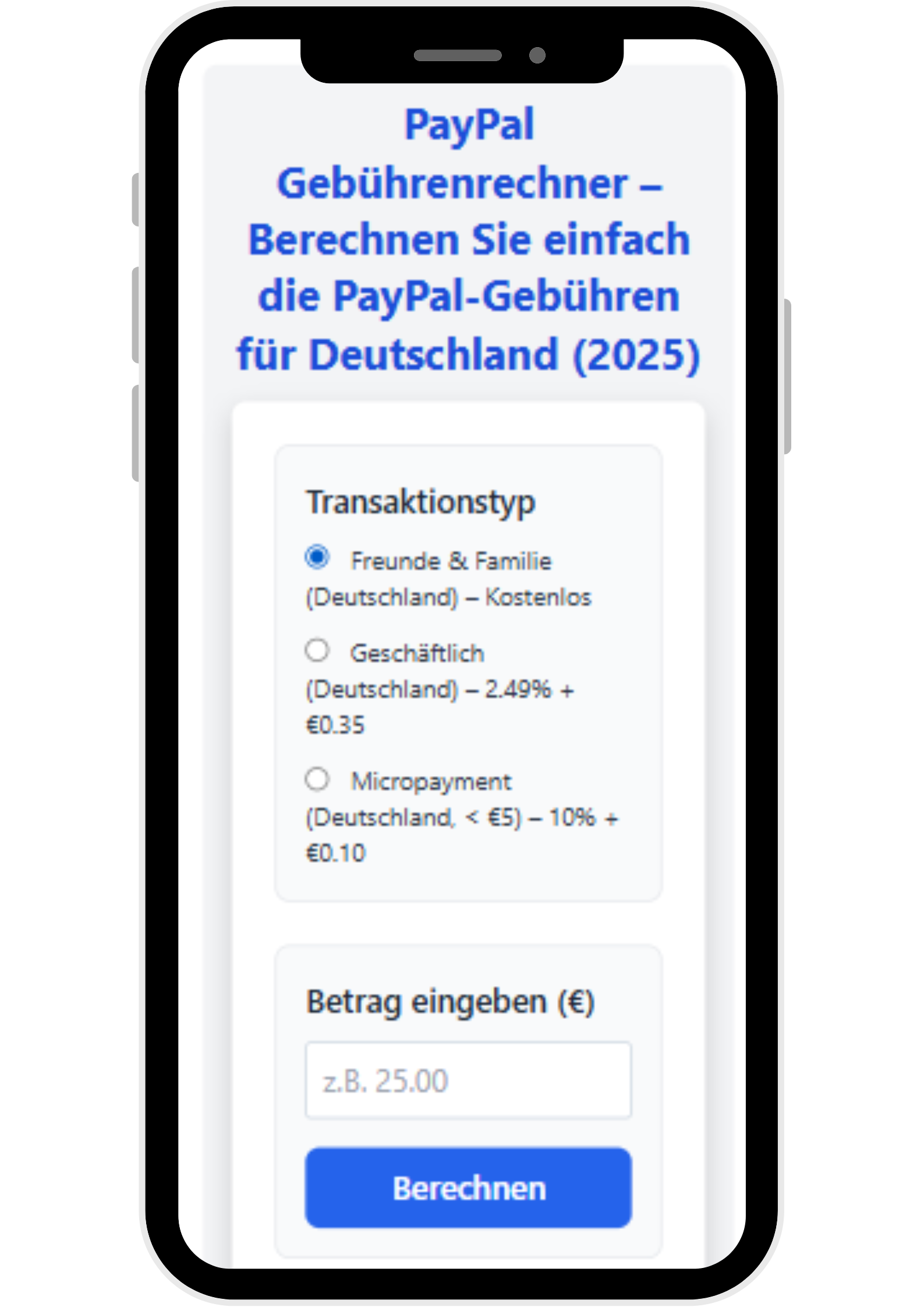 PayPal Gebührenrechner | Devpost