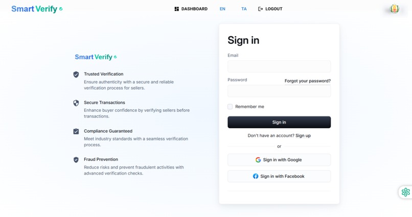 Smart Verify - A Secure Online Seller Verification Portal | Devpost
