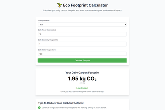 Eco Footprint Calculator | Devpost