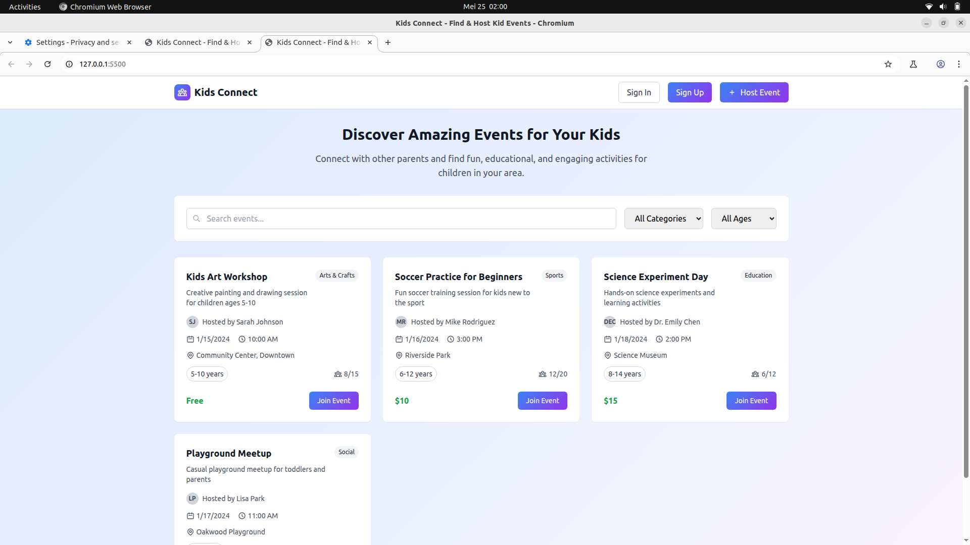 kids connect | Devpost
