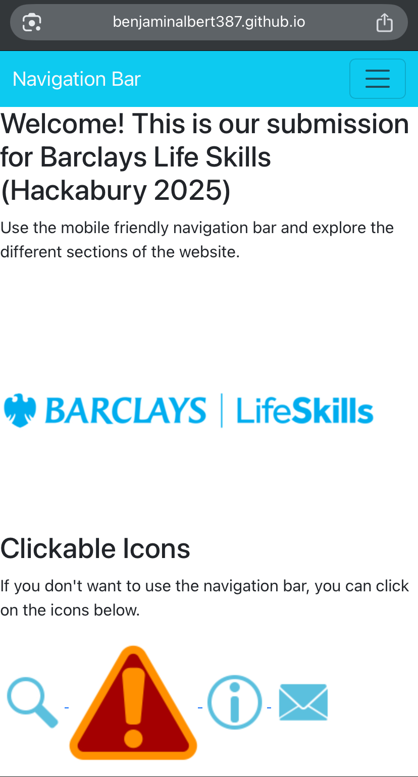 Hackathon 2025 (Barclays Life Skills) | Devpost