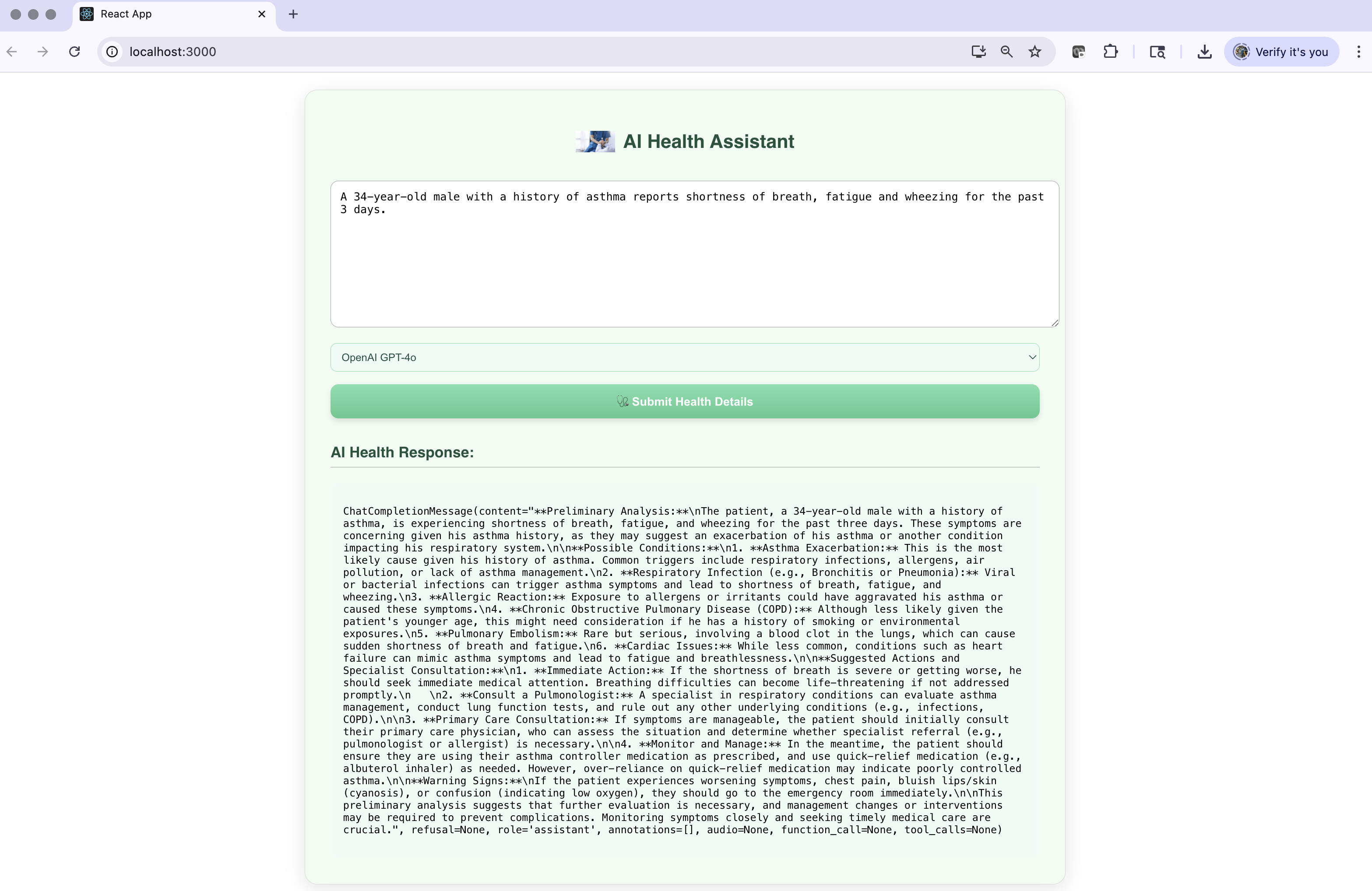 AI Health Assistant | Devpost