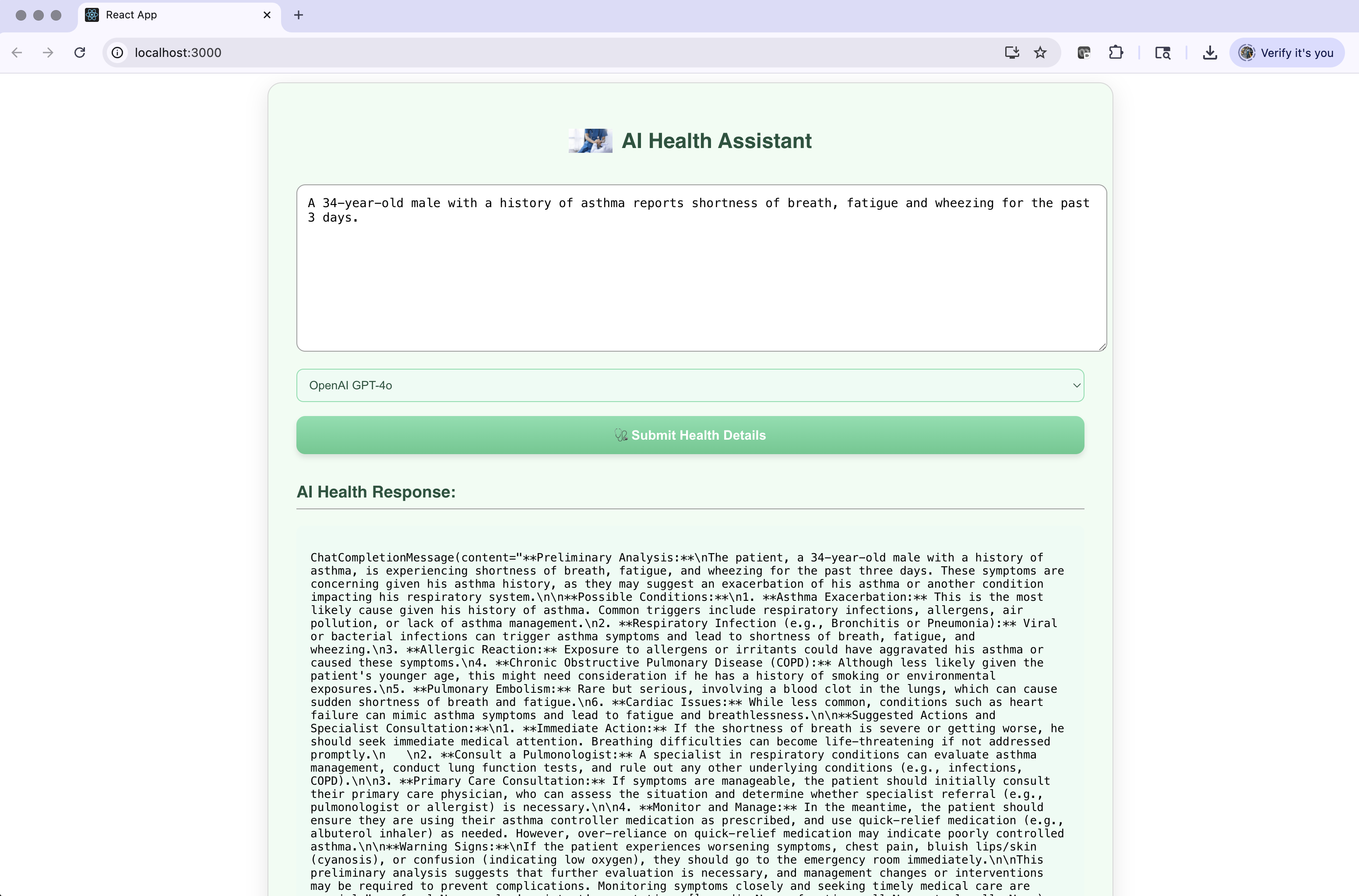 AI Health Assistant | Devpost