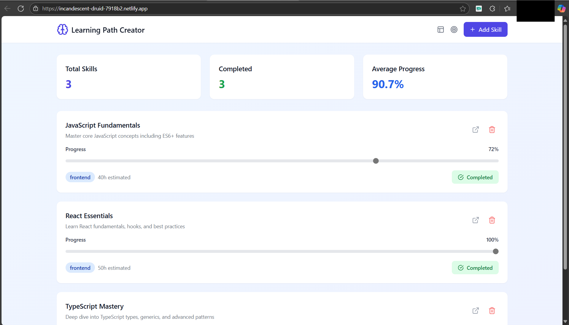 Learning tracker | Devpost