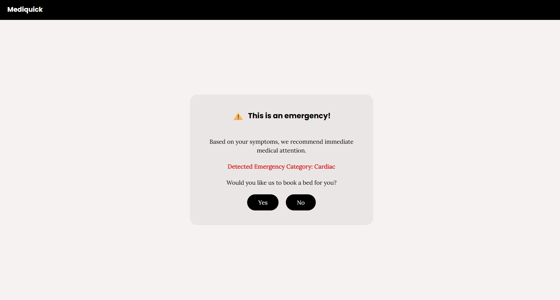 Mediquick - AI Based Emergency Hospital Bed Booking System | Devpost