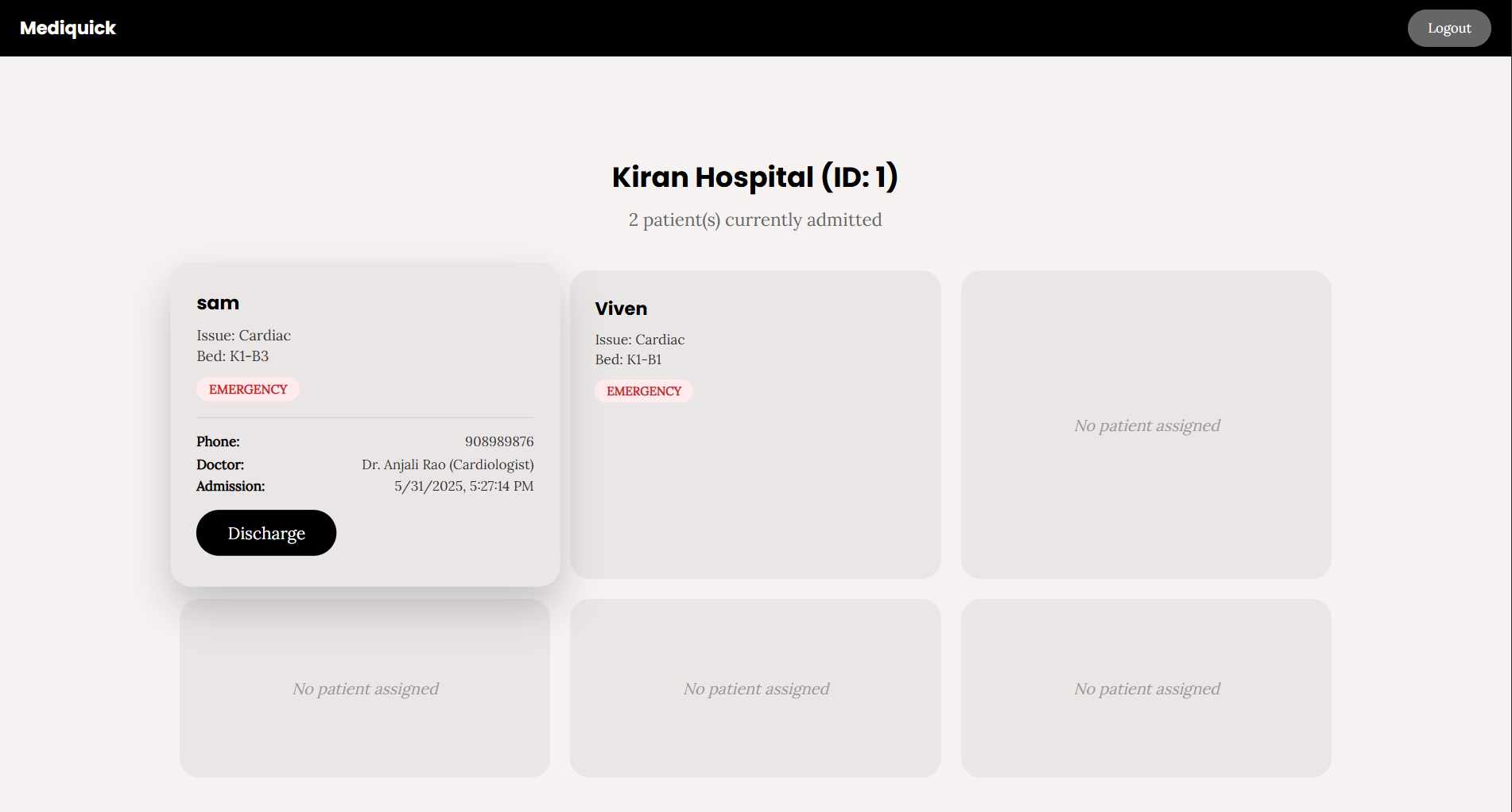 Mediquick - AI Based Emergency Hospital Bed Booking System | Devpost
