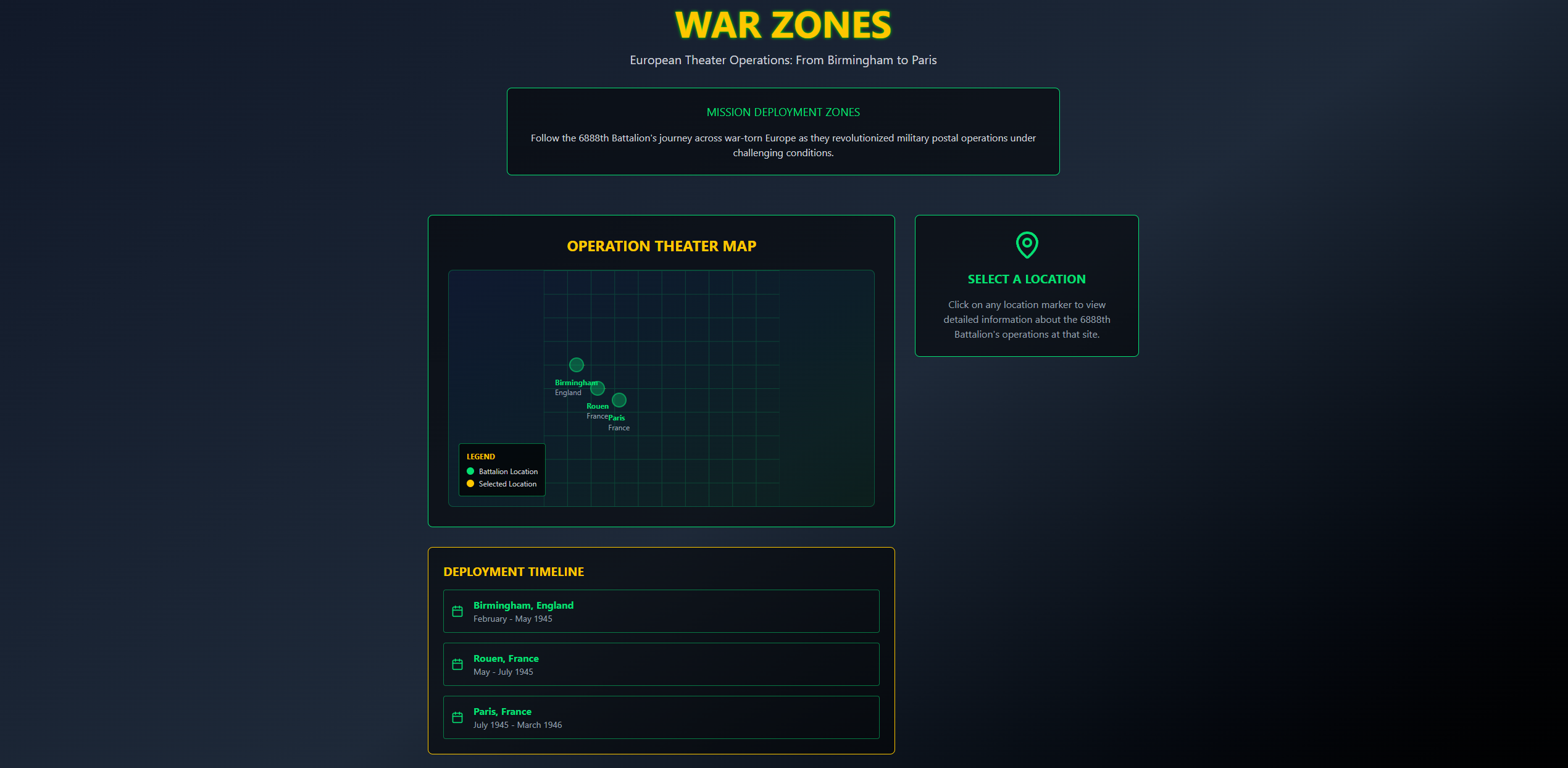 The Six Triple Eight: Delivering Hope | Devpost