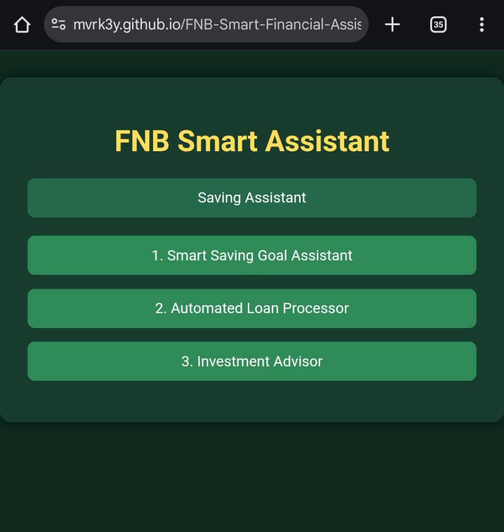 FNB Smart Financial Assistant | Devpost