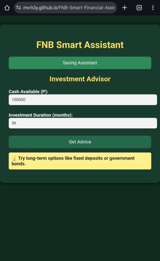 FNB Smart Financial Assistant | Devpost